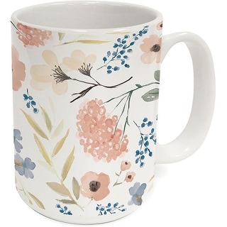 Floral Meadow 15 oz. Ceramic Mug Manufactured in the USA Dishwasher ...