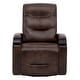 Spruce & Spring Regan Leather Power Recliner Swivel Glider Rocker with ...