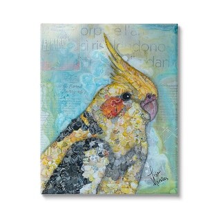 Stupell Jolly Cockatiel Bird Assorted Layered Animal Collage Canvas ...