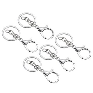 5pcs Key Chain for Keys, Lobster Claw Clasps Keychain Holder, Silver ...