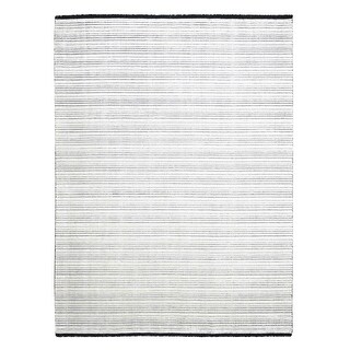 Shahbanu Rugs Black and Ivory Modern Textured and Variegated Line ...