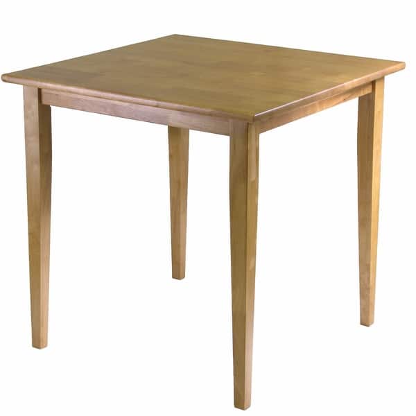 Solid Wood Shaker Style Square Dining Table in Light Oak Finish - 29.53 ...
