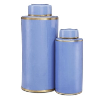 Currey & Company Blue Tea Canister Set of 2 - Bed Bath & Beyond - 37053558