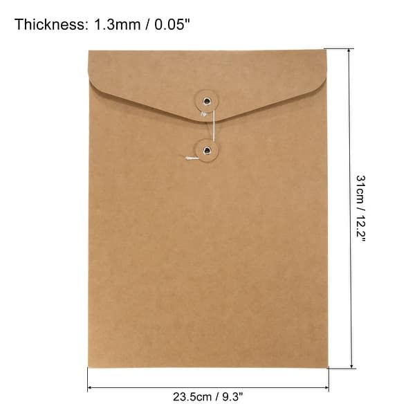 2pcs String Envelope File Folders, A4 Document Holder Filing Jacket ...