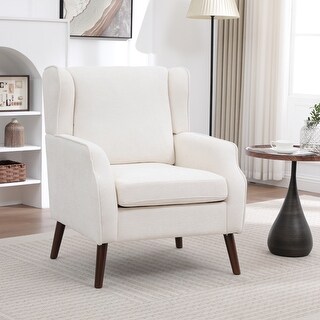 HOMYKA Mid Century Modern Wingback Chair for Bedroom - Bed Bath ...