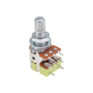 50K Ohm Linear Taper Potentiometer B50K Knurled Shaft 8-Pin Variable ...