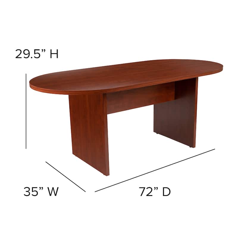 6 Foot (72 inch) Classic Oval Conference Table - Meeting Table ...