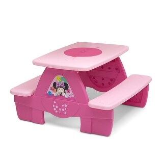 Minnie Mouse Picnic Table with Block Baseplate & Cupholders - Bed Bath ...