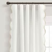 Lush Decor Coastal Chic Scallop Edge Window Curtain Panels - On Sale ...