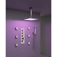 Digital Thermostatic Shower System 12-Inch Temperature-Sensitive LED ...