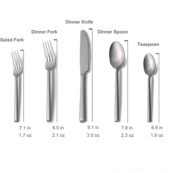 20-Piece Forged Silverware Set,Stainless Steel Flatware Set - Bed Bath ...