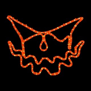 20 Inch LED Rope Light Halloween Scary Melting Pumpkin Face Motif ...