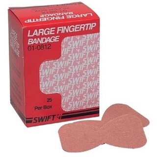 Swift First Aid 714-010812 Large Fingertip Heavy Woven 25-Bx - Bed Bath ...