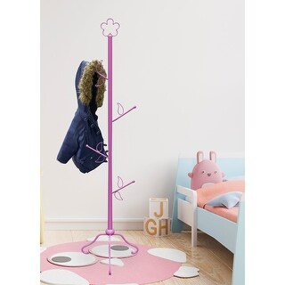 DESIGNSTYLES Kids Coat Rack Stand - Free Standing Painted Metal Coat ...