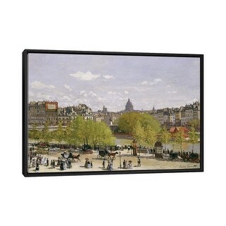iCanvas "Quai du Louvre, Paris, 1866-67 " by Claude Monet Framed Canvas ...