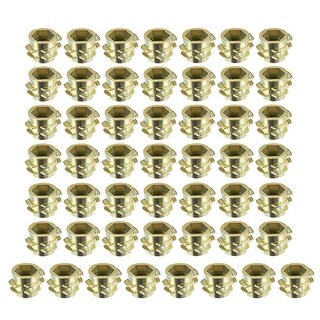 Threaded Insert Nuts Hex-Flush M6 Internal Threads 8mm Length 50pcs ...