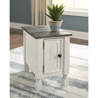 Ashley Furniture Havalance White/Gray Chair Side End Table - 16"W x 24 ...