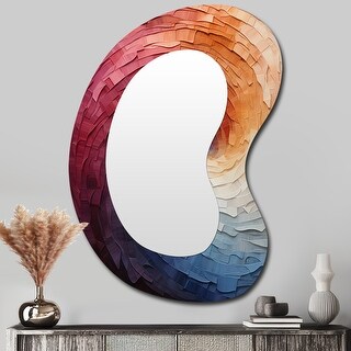 Designart - Colorful Rainbow Wave I - Rainbow Wall Mirror 3D Shape ...