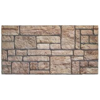 Dundee Deco Beige Faux Stone Brick 3D Wall Panels, Styrofoam Facing ...