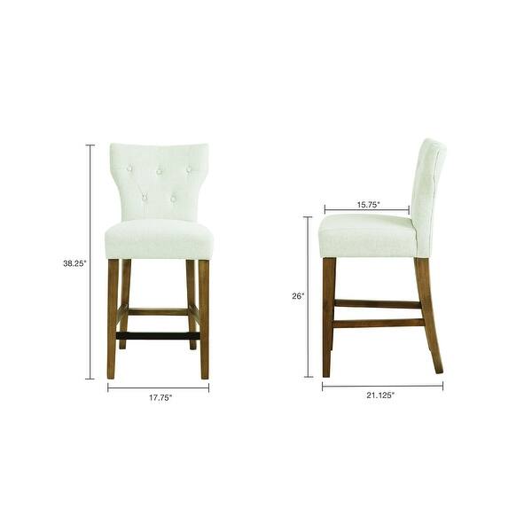 Avila Tufted Back Counter Stool with Cushioned Seat - Bed Bath & Beyond ...