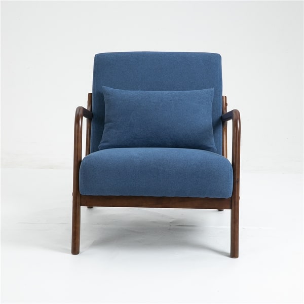 Mid Century Modern Accent Upholstered Chair with Wood Frame - On Sale ...