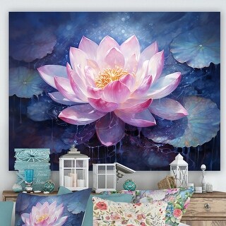 Designart "Lotus Luminescence " Lotus Wall Art - Bed Bath & Beyond ...