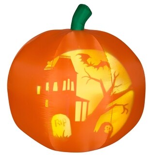 5’ Inflatable Panoramic Projection Pumpkin - Bed Bath & Beyond - 25430863