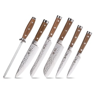 67 Layer VG-10 Super Damascus Steel Knives, Sharp, Teak Handle ...