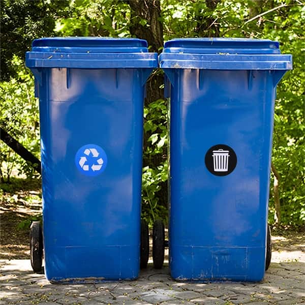 blue bin sticker