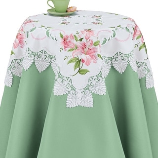 Embroidered Lily and Lace Border Table Linens - Bed Bath & Beyond ...