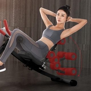 2 In 1 Abdominal Crunch Machine Sit Up Bench Core Abdominal Trainer ...