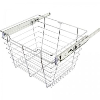 Hardware Resources 11" Tall Pull Out Wire Basket with Full Extension ...
