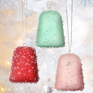 4" Plastic Ice Gumdrop Ornament Set of 6 - Bed Bath & Beyond - 34445575
