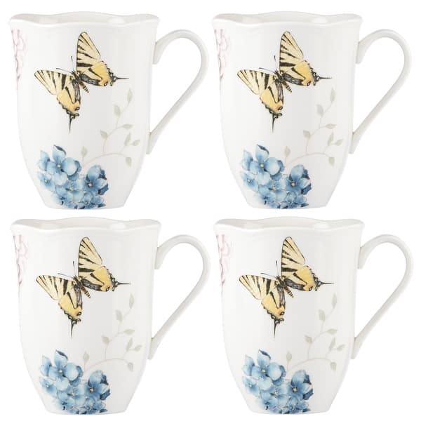 Lenox Butterfly Meadow Hydrangea 4-piece Mug Set - Bed Bath & Beyond ...