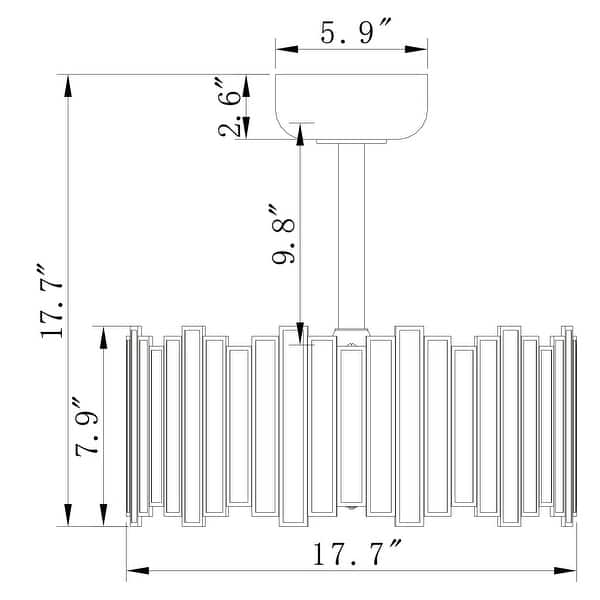 Walda 6-light Brass and Frosted Glass Staggered Panes Fandelier Lighted ...