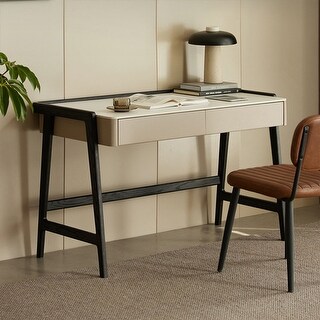 Gray Smoky Color Rectangular Sintered Stone Solid Wood desks - Bed Bath ...