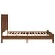 Solid Wood Panel Platform Bed with Headboard, Double Size Beds Wooden ...
