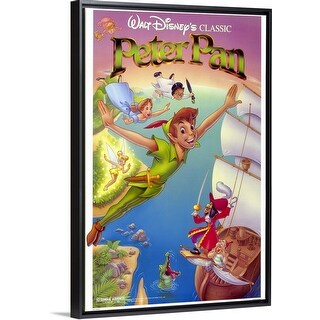 "Peter Pan (1989)" Black Float Frame Canvas Art - Bed Bath & Beyond ...