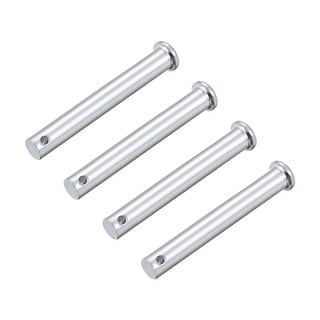 Single Hole Clevis Pins - Flat Head Zinc-Plating Solid Steel Link Hinge Pin 4Pcs - Bed Bath ...