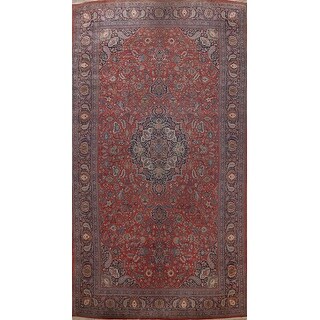 Pre-1900 Vegetable Dye Kashan Persian Large Wool Area Rug Hand-knotted ...