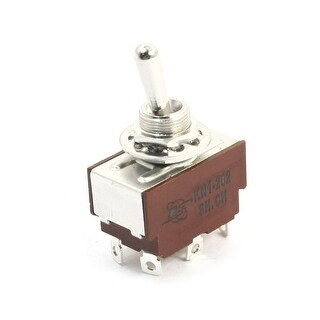 12mm Panel Mount 2 Way On/On DPDT Locking Toggle Switch AC250V 2A - Bed ...