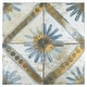 Merola Tile Kings Marrakech Blue 17-5/8" x 17-5/8" Ceramic Floor and ...