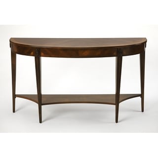 Handmade Astor Nutmeg Demilune Console Table - Bed Bath & Beyond - 12091241