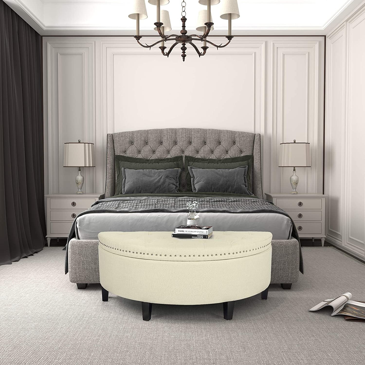 Semi-Circle Storage Ottomans - Bed Bath & Beyond