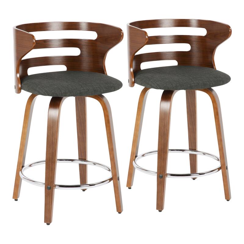 Carson Carrington Cranagh 24" Upholstered Counter Stools (Set of 2 ...