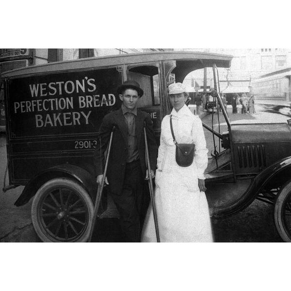 Weston's Perfection Bread Bakery Truck Black and White Gallery Wrapped ...