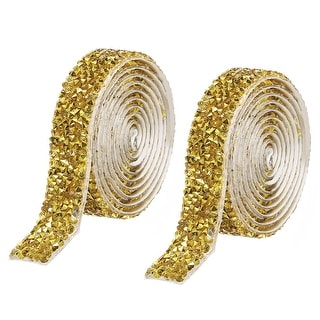 Resin Rhinestone Ribbon, Self-Adhesive Bling Crystal Ribbon Strips for ...