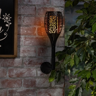 30.7 Inch Outdoor Solar LED Tiki Torch Lantern - Bed Bath & Beyond ...