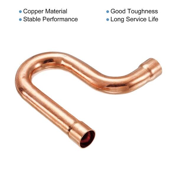 2pcs Copper P-Trap Pressure Pipe Fitting Tubing Plumbing Supply 16mm OD ...