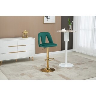 Bar Stools with Footrest and Base Swivel Height Adjustable Mechanical ...